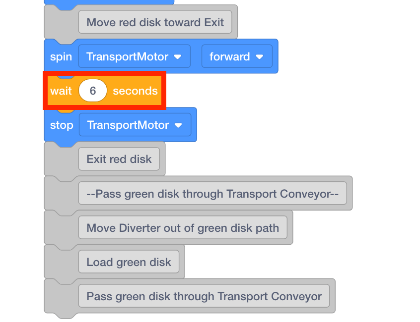 VEX Workcellv1 - Using a Conveyor System - Lab 9 - Spin the Transport Conveyor